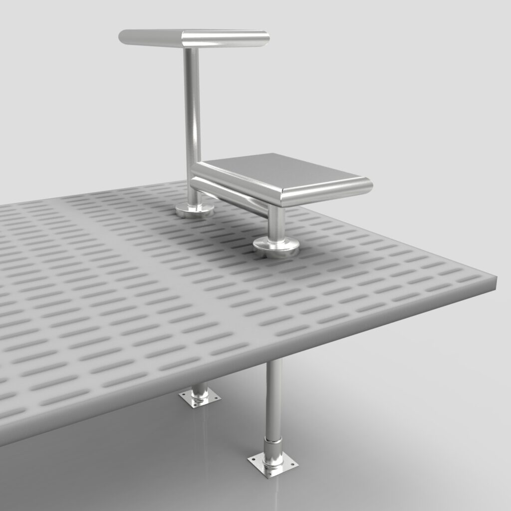 Raised Floor step over Bench REY0490 | Reytek